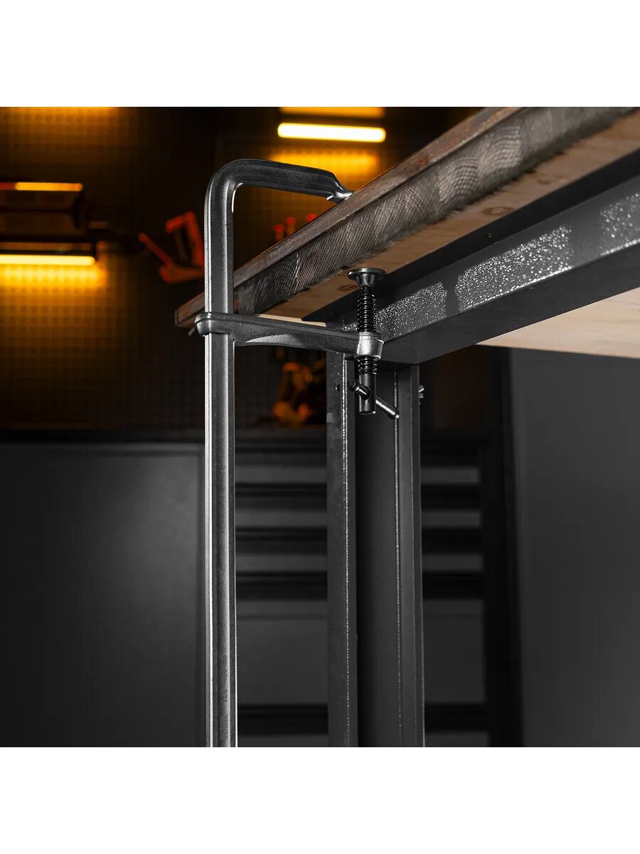 Струбцина F-образная, 100x400мм, кованая //, DENZEL, 20471