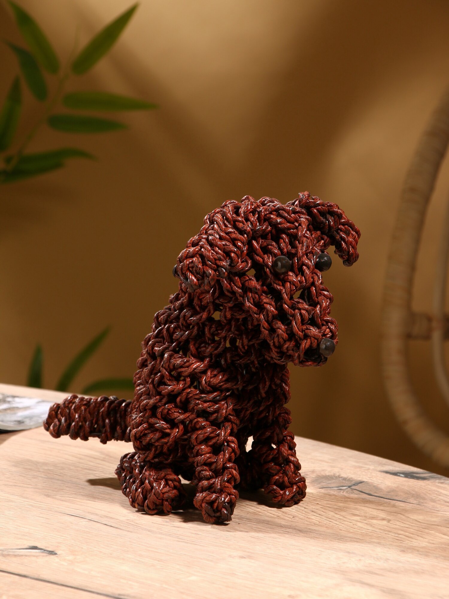 Сувенир плетеный Сима-ленд "Собака", сиграсс, 27 x 15 x 23 см