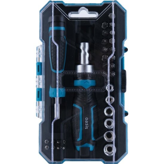 Отвертка Oasis реверсивная с насадками (31 предм) " 103011209001