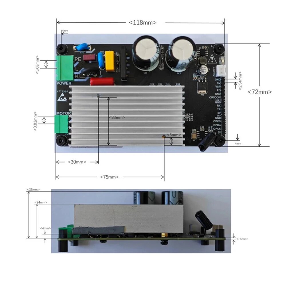 Контроллер двигателя BLDC SNR8652M 220В 250Вт SNR8652M Chip