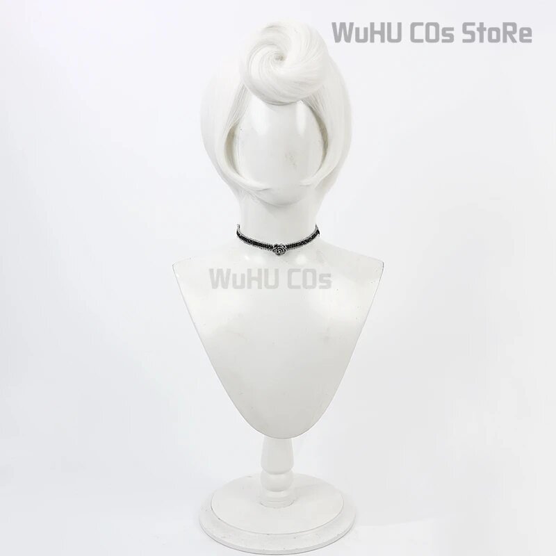 Аниме Хазбин Рози Косплей Аниме Отель Рози Косплей Парик Короткие Белые Термостойкие Синтетические Волосы Женщины Хэллоуин Парик Для Ролевых Игр