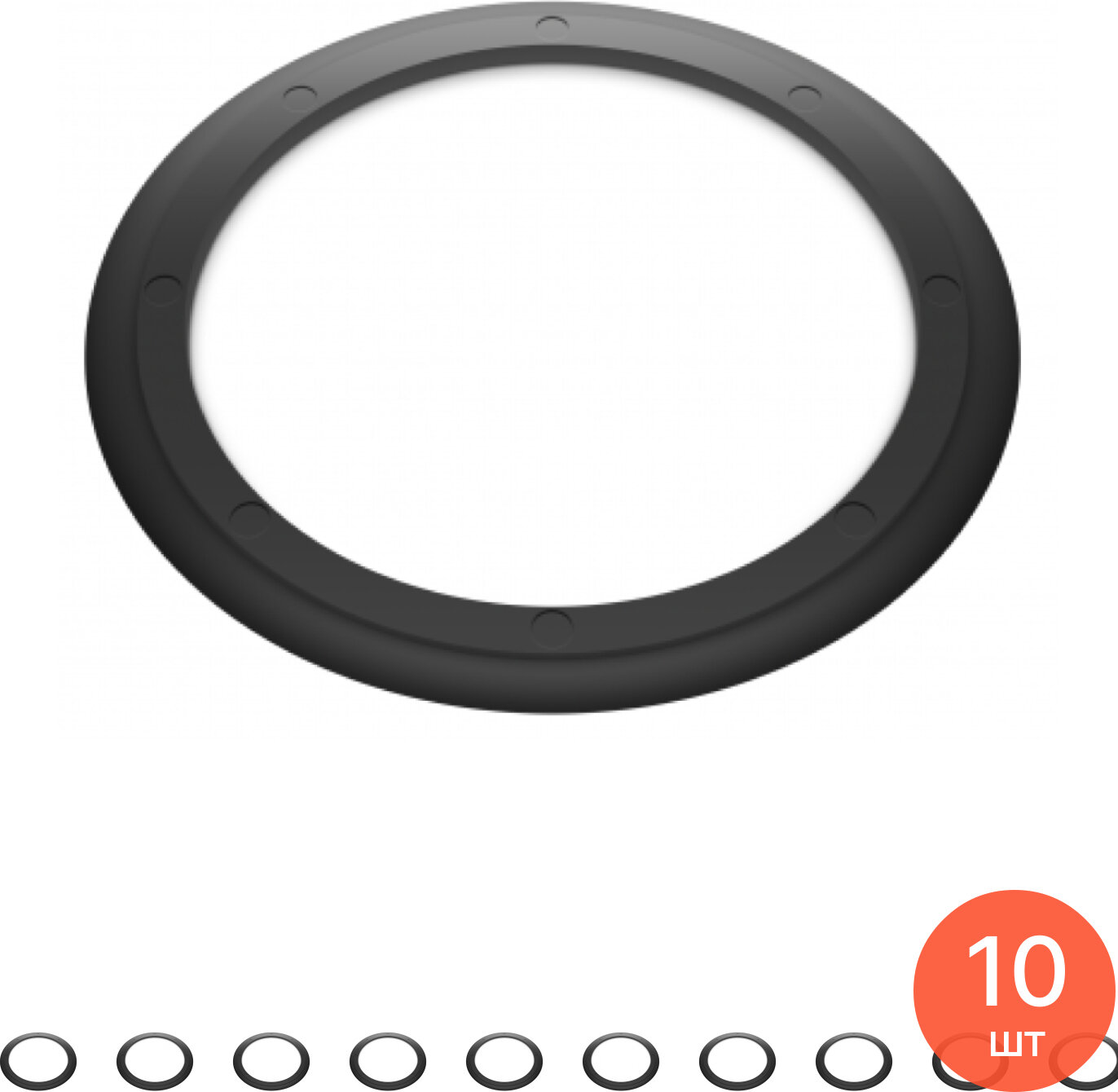 Кольцо уплотнительное DKC / ДКС для двустенной трубы, резиновое, черное, диаметр 110мм / электрика (комплект из 10 шт)