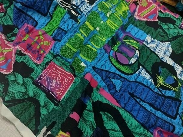 Ткань трикотажная 60см кулирка с лайкрой, буквы