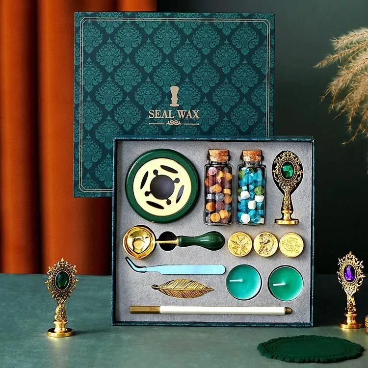 Набор для сургучной печати 15 предметов в подарочной упаковке