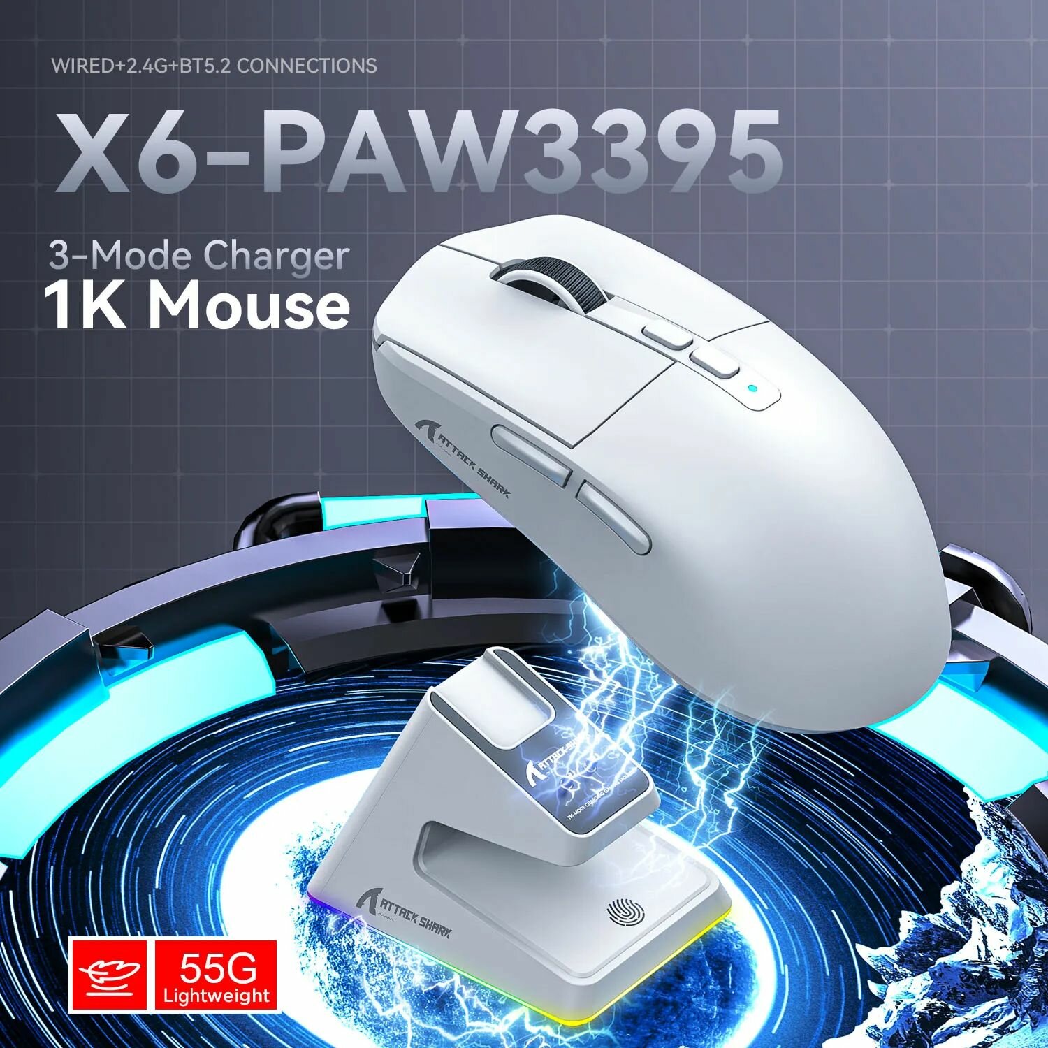 Attack Shark X6 Bluetooth мышь — фото 1