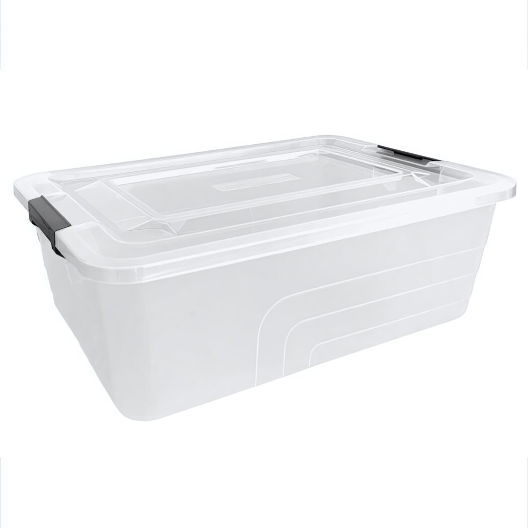 Ящик для хранения 'BERGEN' 13л, прозрачный/натуральный, 30.5х21.5х11.6см