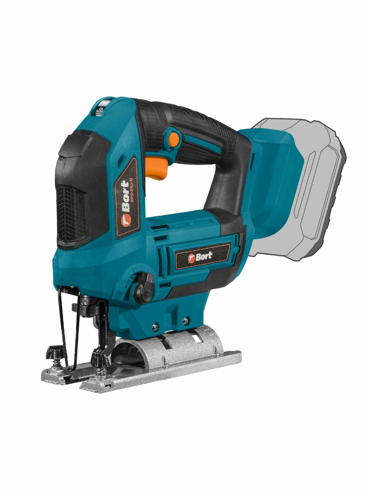 BORT Лобзик аккумуляторный BPS-21Li-Q (без аккумулятора и зарядного устройства, бесщеточный двигатель)