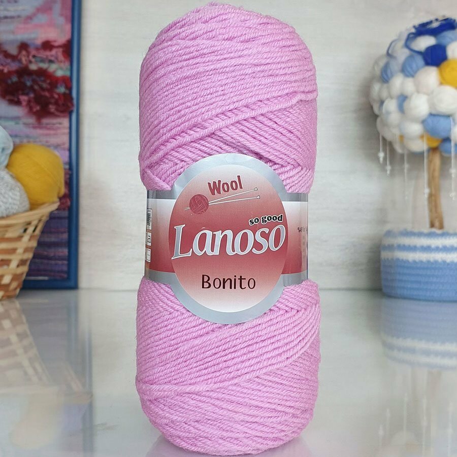 Пряжа Lanoso BONITO 998 розовый (5 мотков)