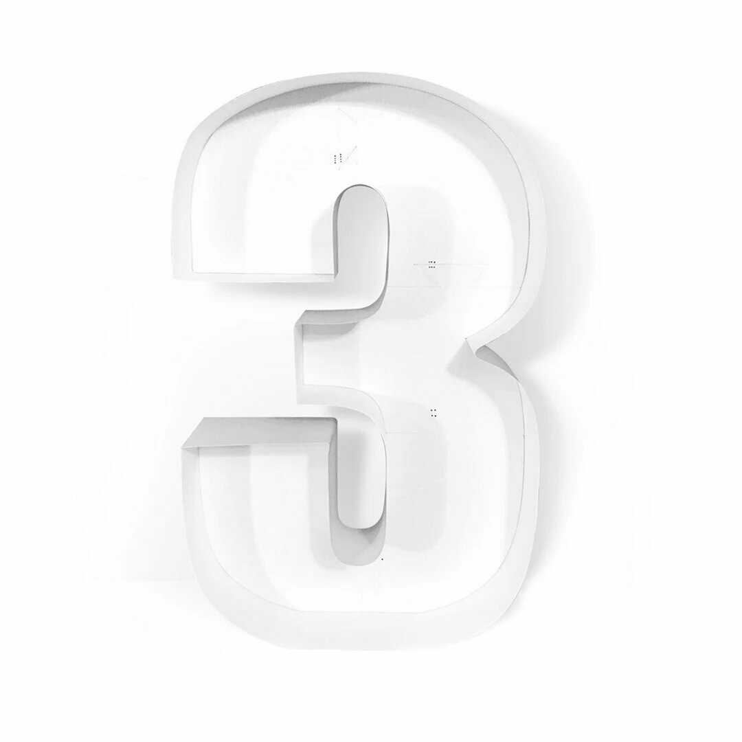 Картонная коробка для наполнения воздушных шаров с цифрами 0-9