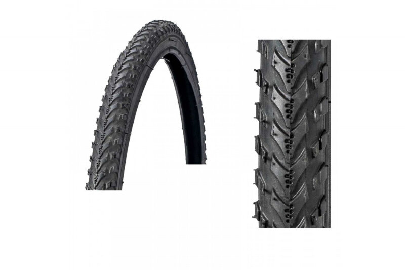 Покрышка 24* 37х533 Росшинторг Салют, черная, рисунок (аналог Chaoyang Н-571) с добавлением компон