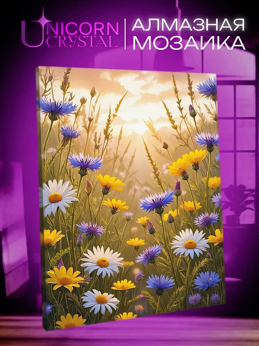 Алмазная мозаика Полевые цветы