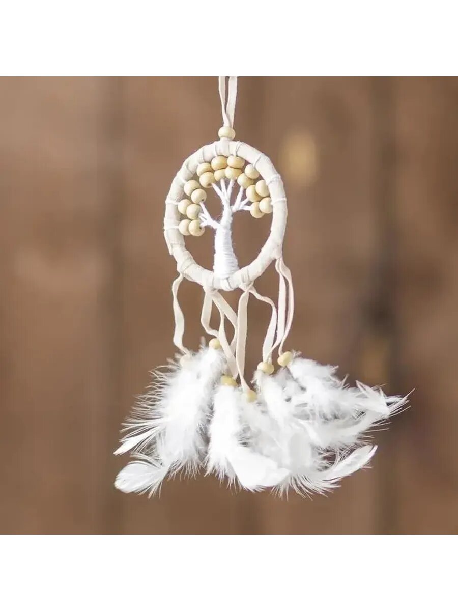 Эстетичный ловец снов из дерева и текстиля