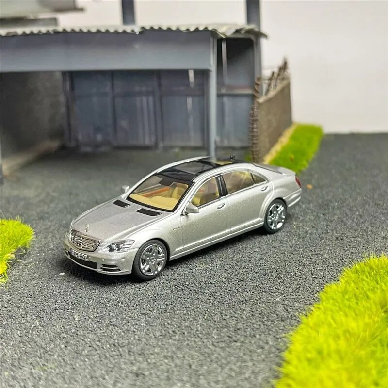 MH 1:64 Mercedes-Benz S-Class S600L W221 Легковая модель автомобиля
