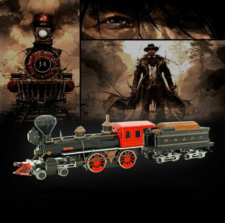 Металлический конструктор / 3D конструктор / Сборная модель Локомотив Wild West 4-4-0
