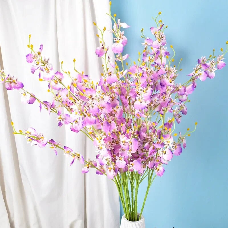 Искусственная орхидея из шелка Сиреневый, фиолетовый