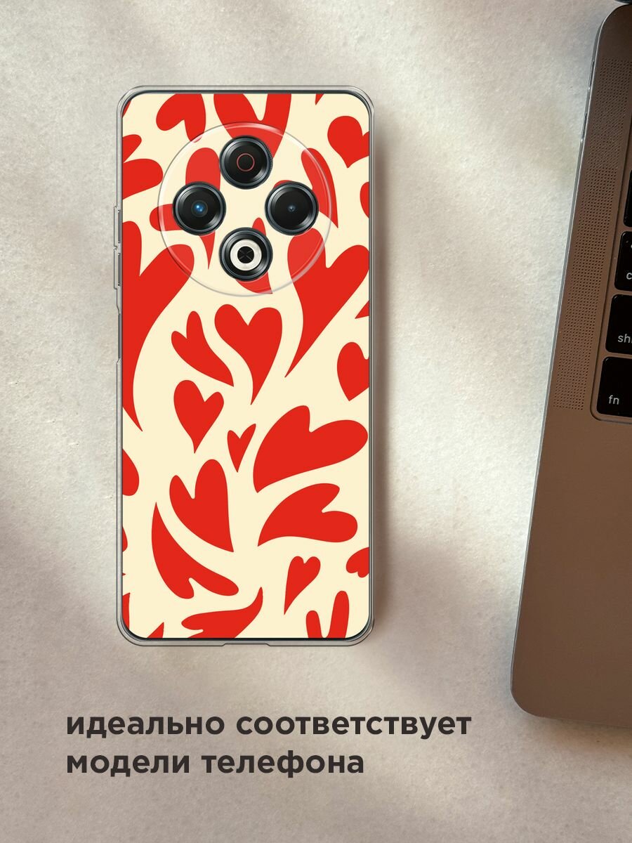 Чехол на Tecno Spark 30 / Текно Спарк 30 с принтом "Crazy hearts 1 - 14 февраля" — фото 1