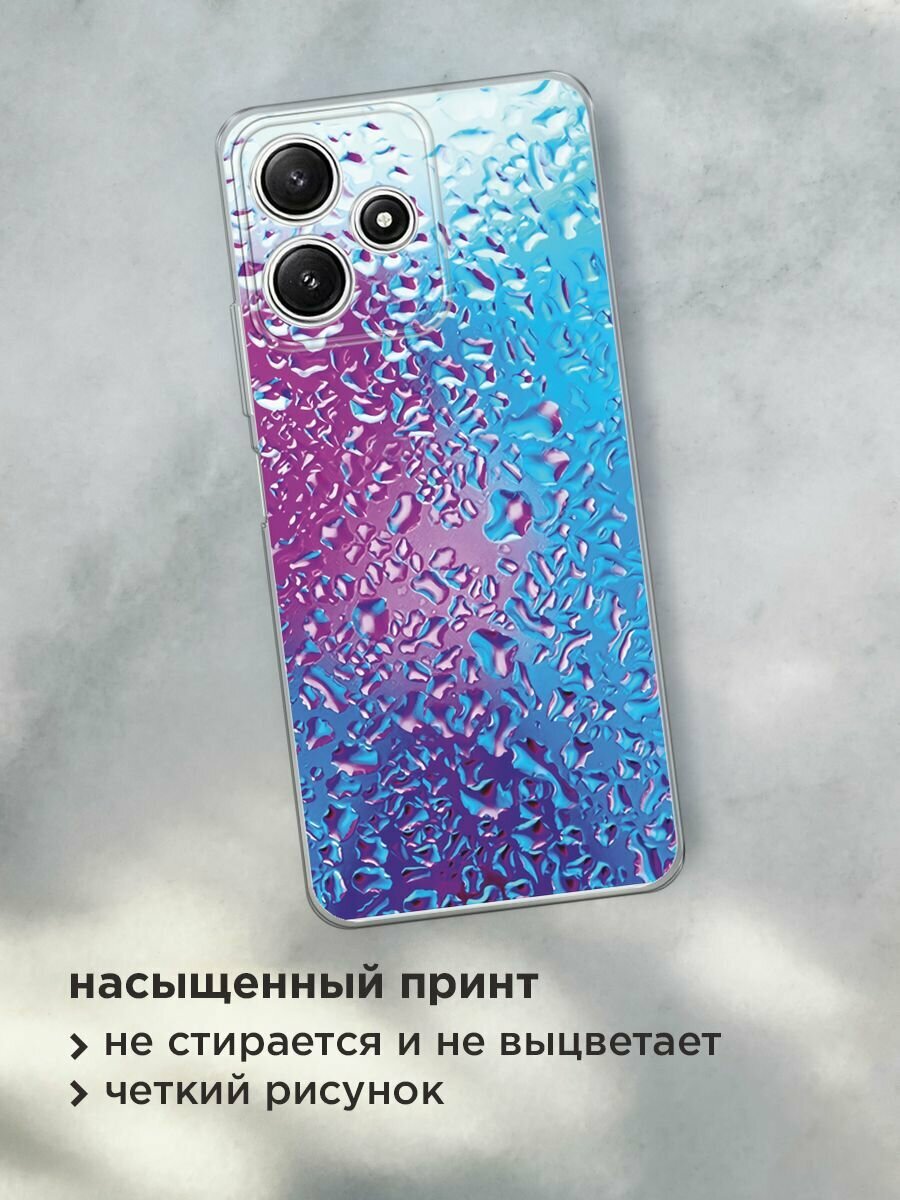 Чехол на Xiaomi Redmi 12 / Сяоми Редми 12 с принтом "Капли на стекле" — фото 1