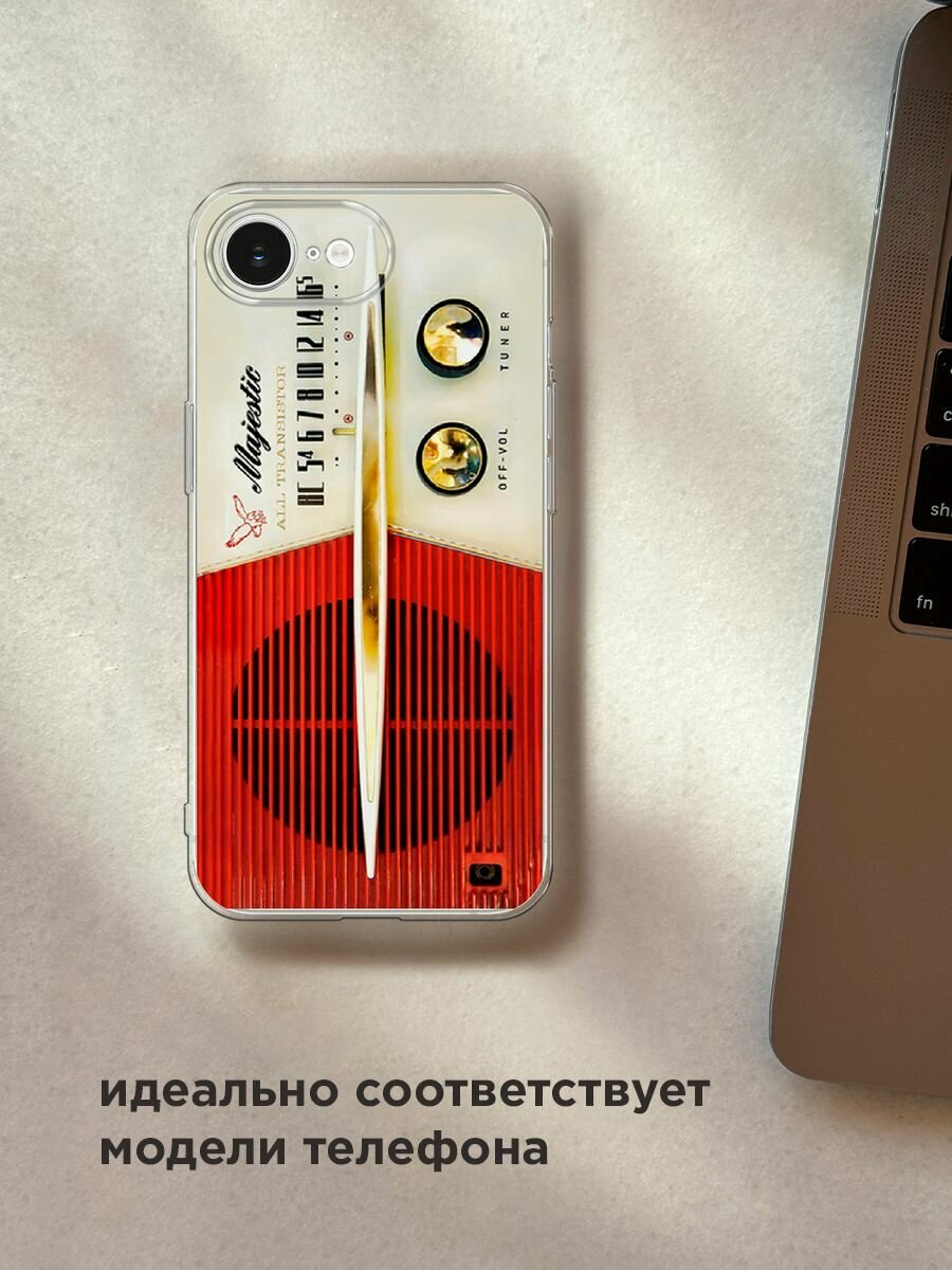 Силиконовый чехол на Apple iPhone 16e/17e / Айфон 16е/17e с принтом "Радио" — фото 1