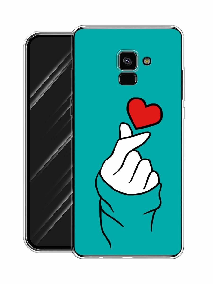 Чехол на Samsung Galaxy A8 + / Самсунг Галакси А8 Плюс 2018 с принтом "Маленькое сердечко" — фото 1