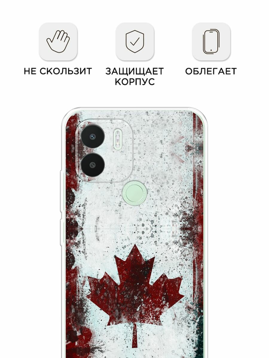 Чехол на Xiaomi Redmi A1+/Redmi A2+/Poco C51/C50 / Редми A1+ с принтом "Канада" — фото 1