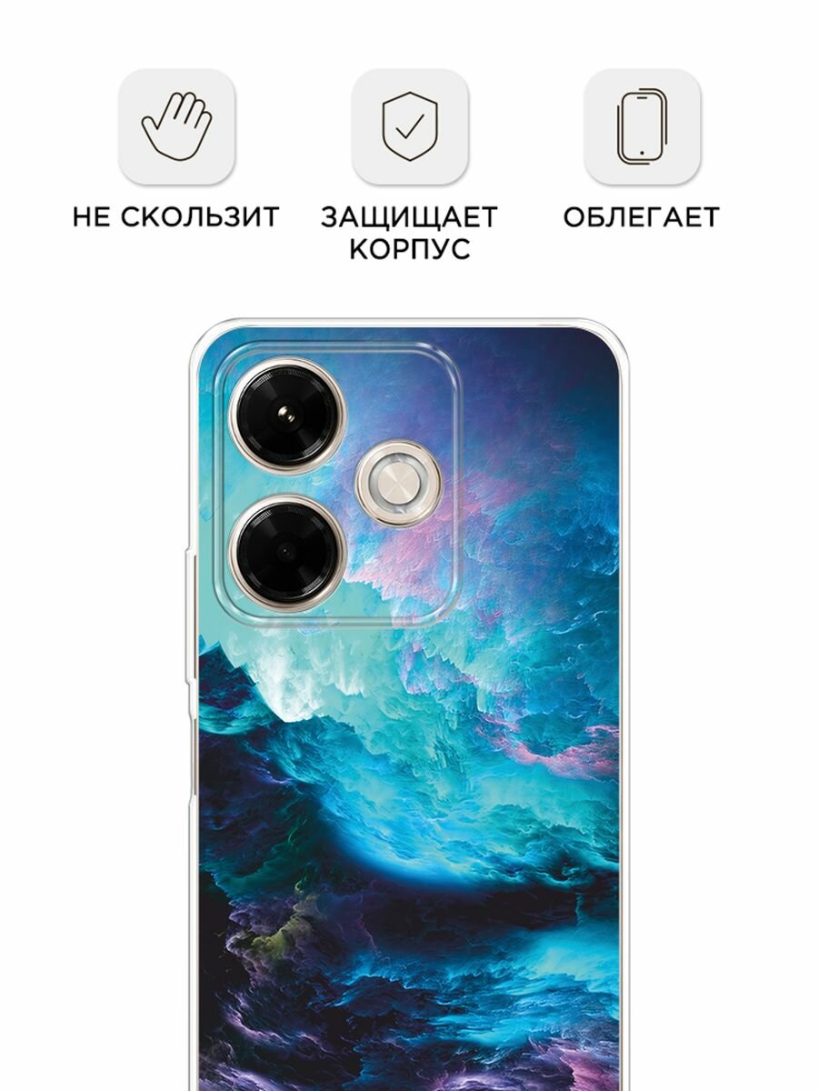 Чехол на Xiaomi Redmi 13X / Сяоми Редми 13X с принтом "Бирюзовое небо" — фото 1