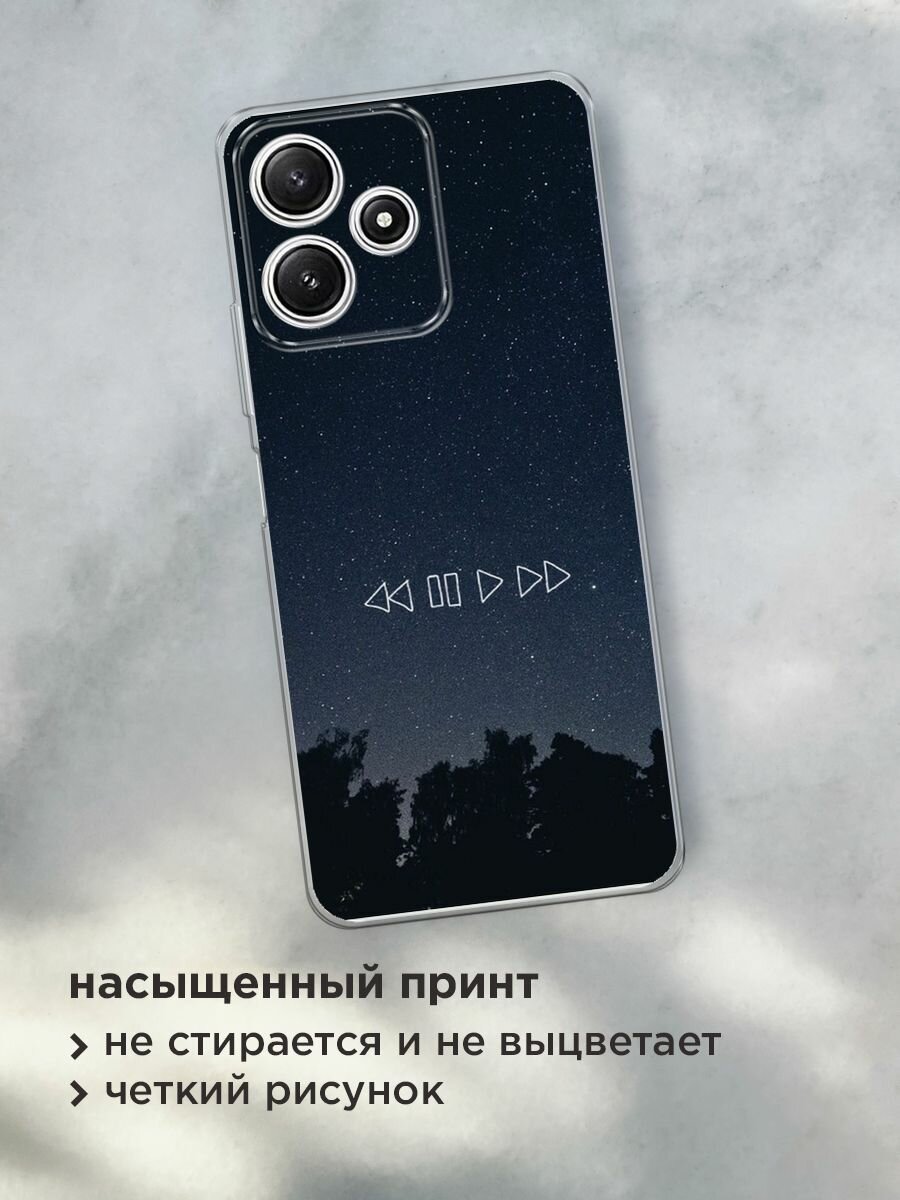 Чехол на Xiaomi Redmi 12 / Сяоми Редми 12 с принтом "Космическая музыка" — фото 1