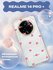 Чехол на Realme 14 Pro Plus / Реалми 14 pro plus с принтом Паттерн розовые серде...
