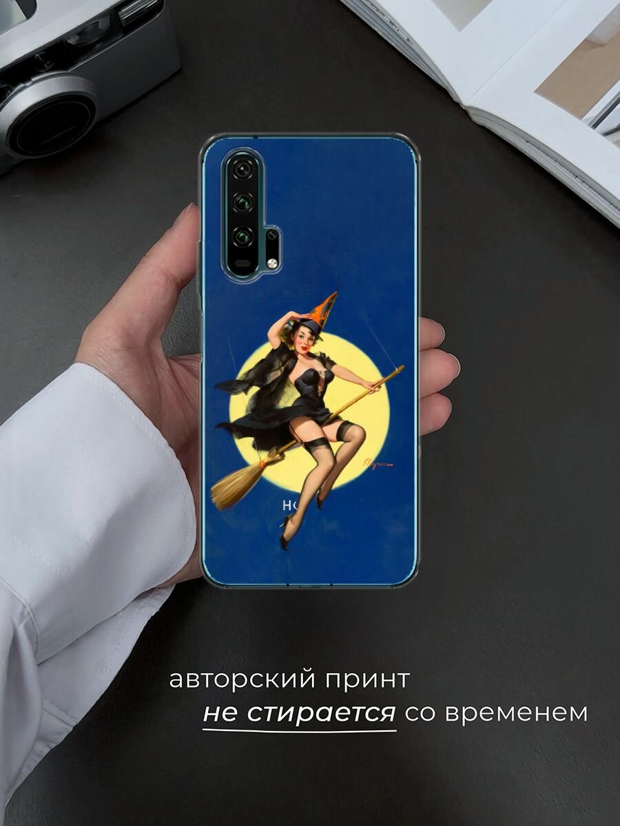 Чехол на Honor 20 Pro / Хонор 20 Про с принтом "Pin-Up Witch" — фото 1