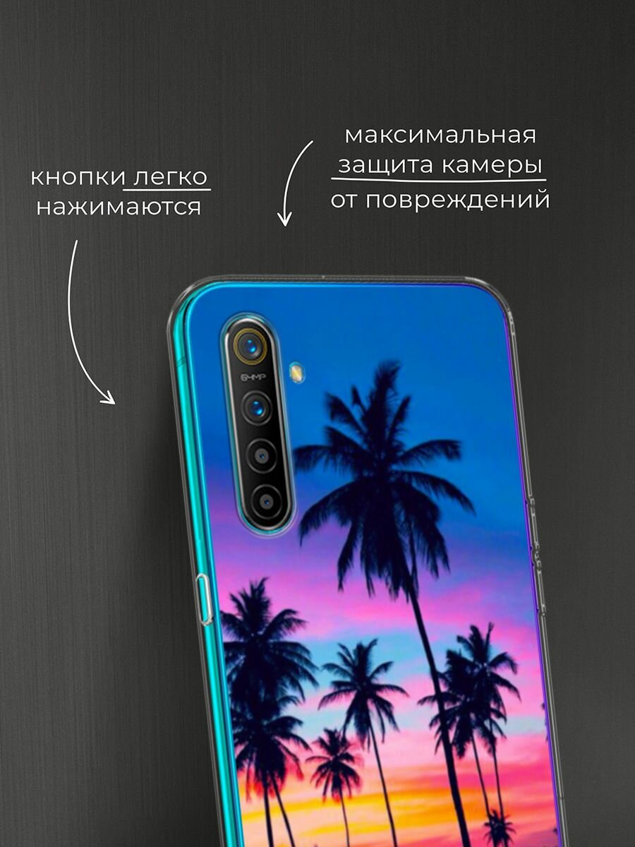 Силиконовый чехол на Realme XT / Реалми XT с принтом "Закат 5" — фото 1