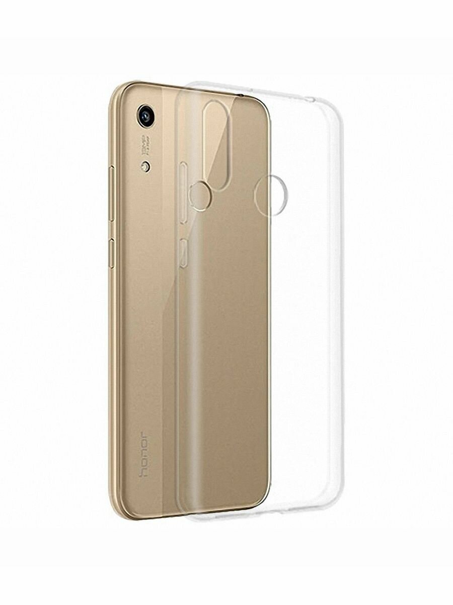 Ультратонкий чехол на Huawei Honor 8A/ Y6 19/ Y6 Prime 2019/ Хуавей Хонор 8А силиконовый прозрачный с защитой камеры