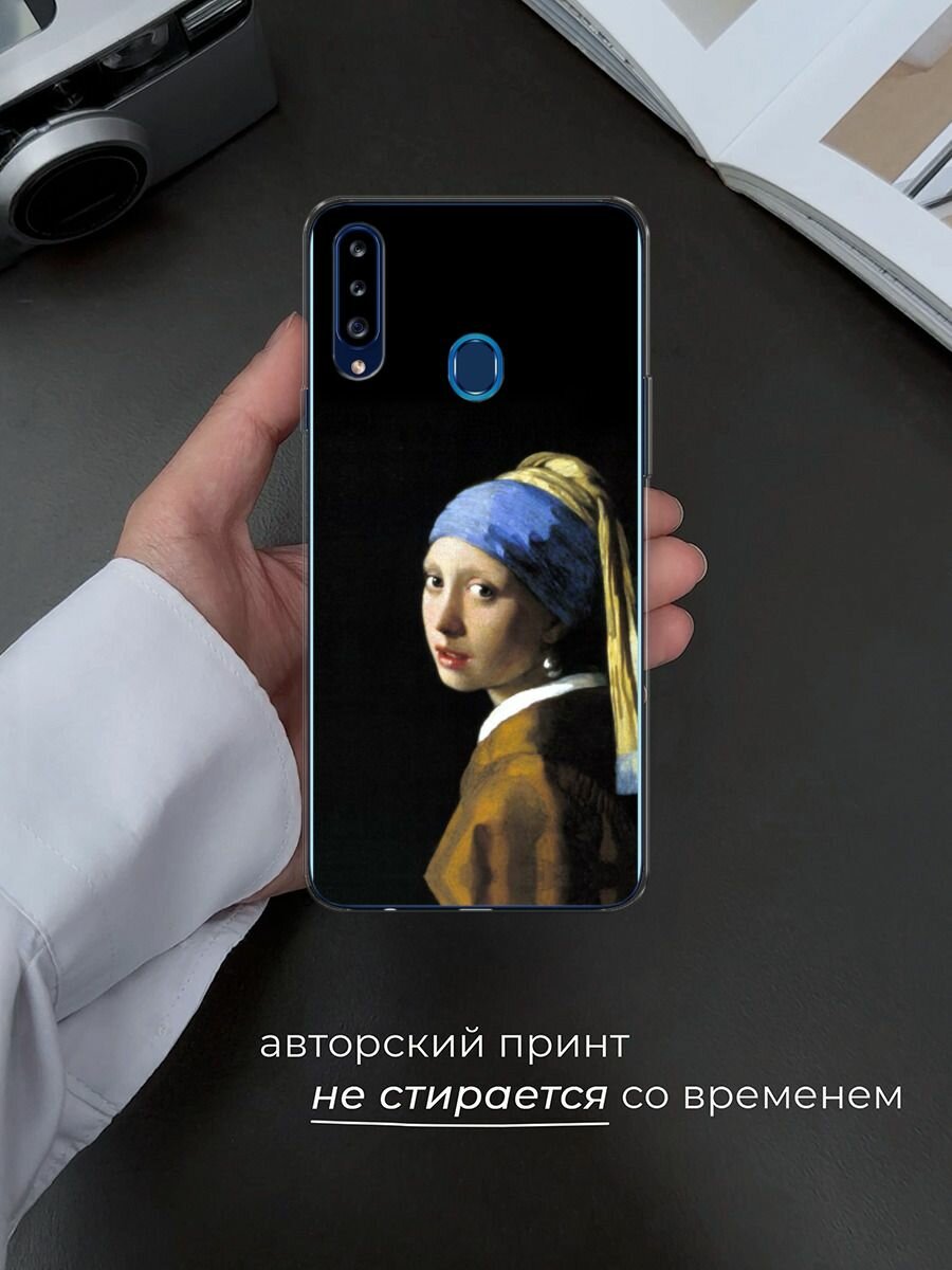 Чехол на Samsung Galaxy A20s / Самсунг Галакси A20s с принтом "Девушка с жемчужной сережкой" — фото 1