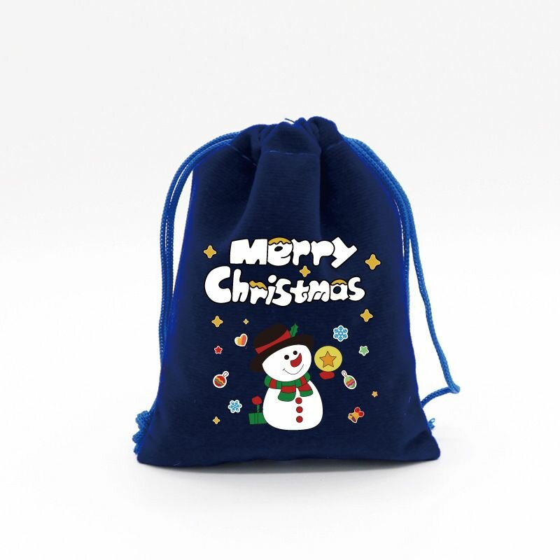 Подарочные мешочки из велюра - сапфировые сумки для яблок и конфет