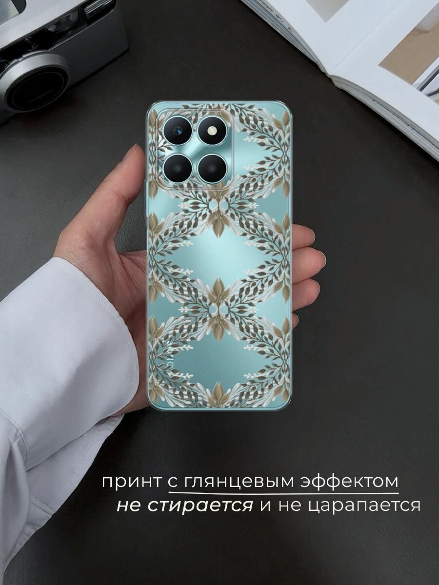 Чехол на Honor X6A / Хонор X6A с принтом "Калейдоскоп цветов" — фото 1