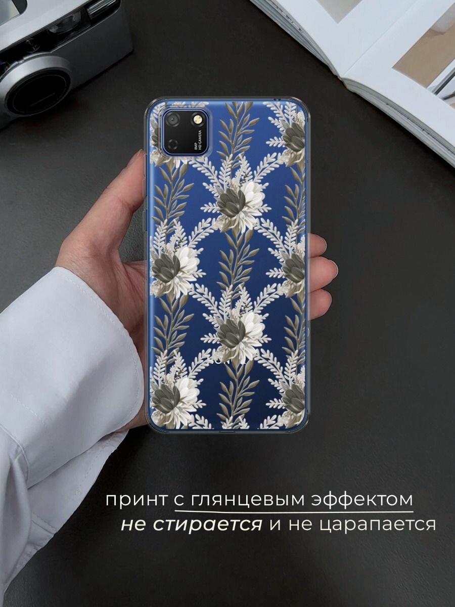 Чехол на Honor 9S/Huawei Y5p / Хонор 9S/Хуавей Y5p с принтом "Переплетение цветов" — фото 1