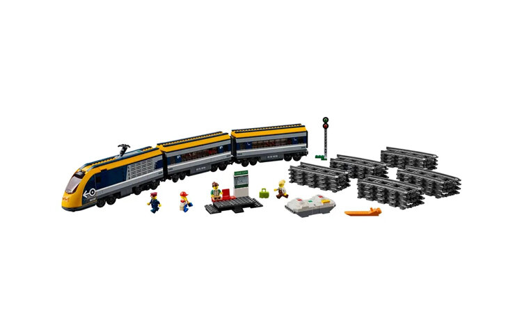 LEGO City Collection Passenger Train Plastic Building Blocks 677pcs 60197 null
