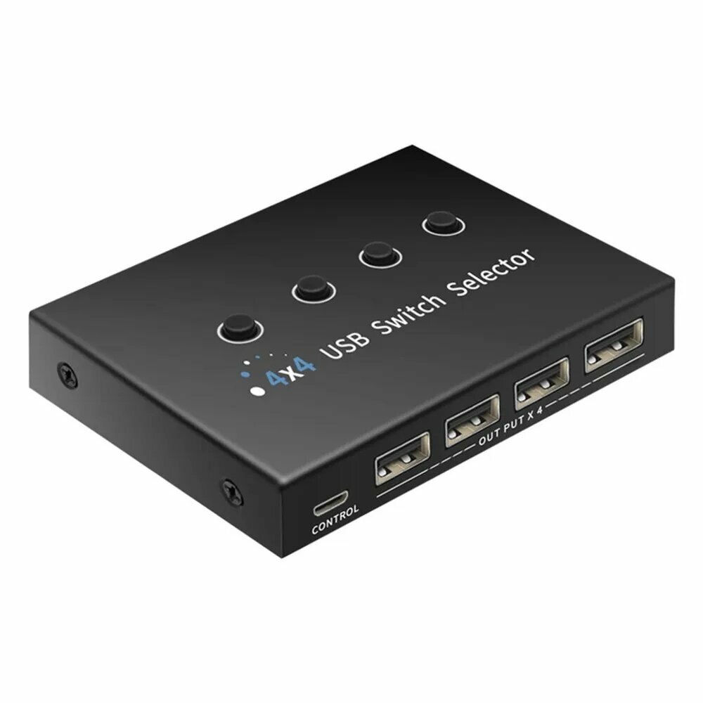 4 входа/выхода KVM USB2.0 коммутатор концентратор адаптер принтер для ноутбука