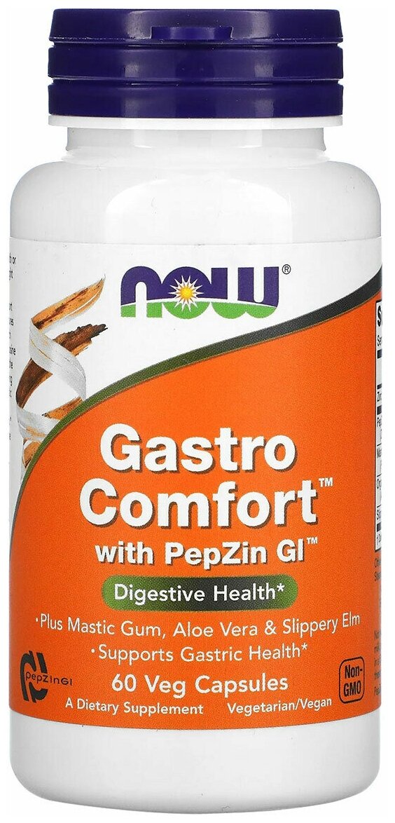 Now Gastro Comfort With Pepzin Gi 60 Vcaps