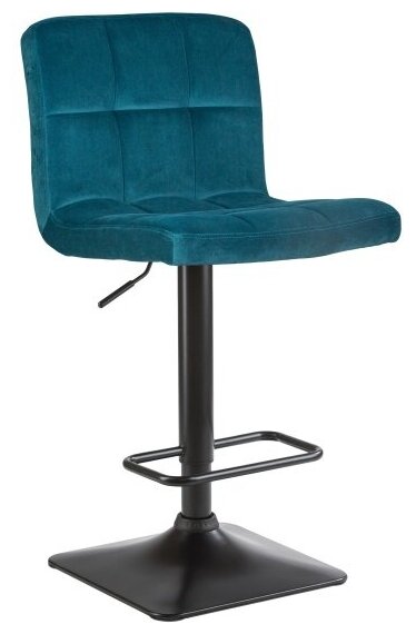 Стул барный Dobrin 5018-LM DOMINIC, цвет сиденья цвет морской волны велюр (MJ9-99), цвет основания черный