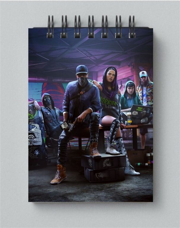 Блокнот Watch Dogs, Сторожевые псы №6, Размер А6, 10 на 15 см