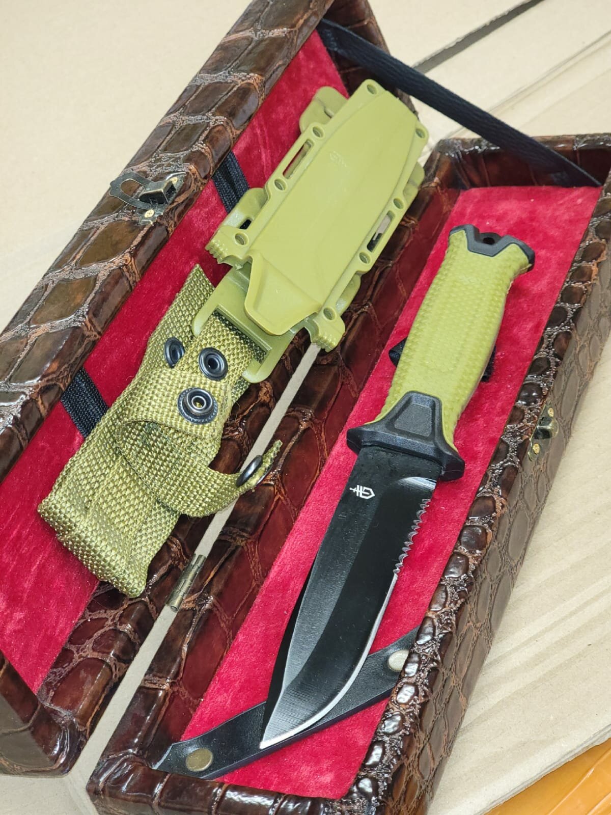 Нож туристический PORTLAND, с ножнами, фиксированный, нержавеющая сталь