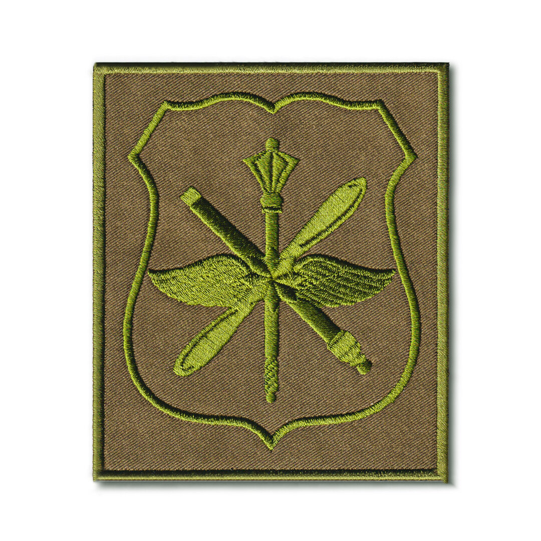 Нашивка ( Шеврон ) На Рукав Командования ВКС РФ Приказ №300 Полевая Оливковая (Полевой оливковый / Пришивной)