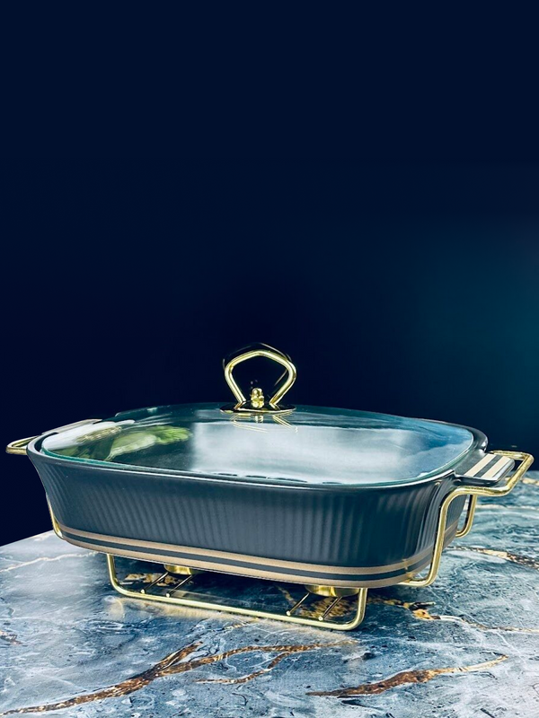 Мармит сервировочный на подставке Lenardi "Эллада", фарфор, 33см