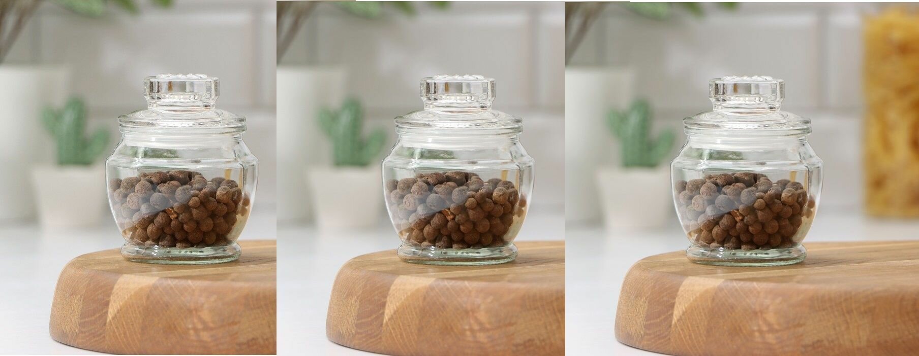 Баночка стеклянная для специй Калипсо, 200 мл, 10х8 см (3 шт)