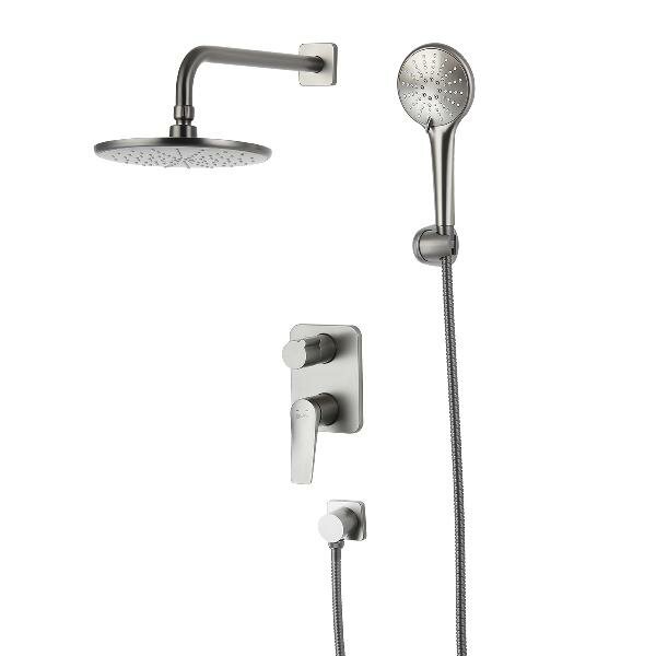 Смеситель для ванны и душа встраиваемый LEMARK BRONX LM3729GM графит