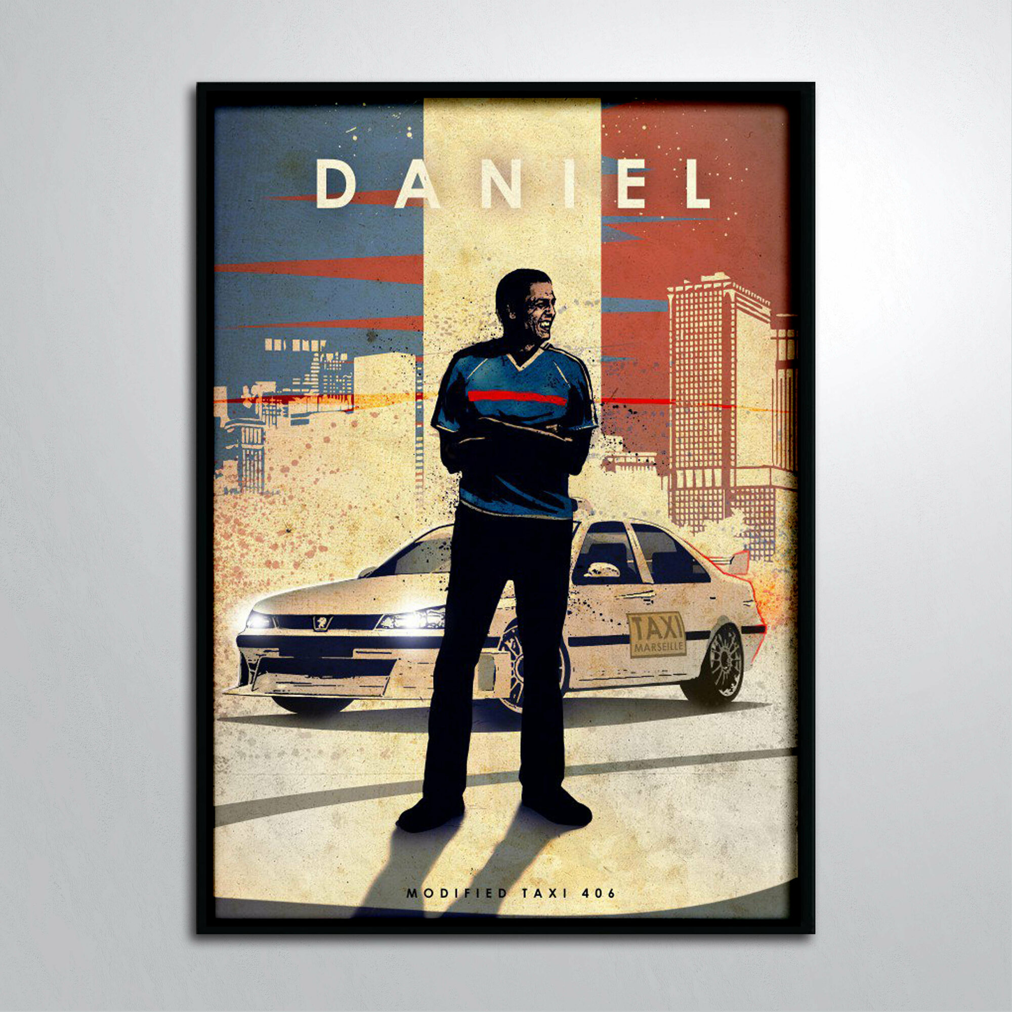 Постер без рамы/Такси Сами Насери Фредерик Дифенталь Арт Taxi