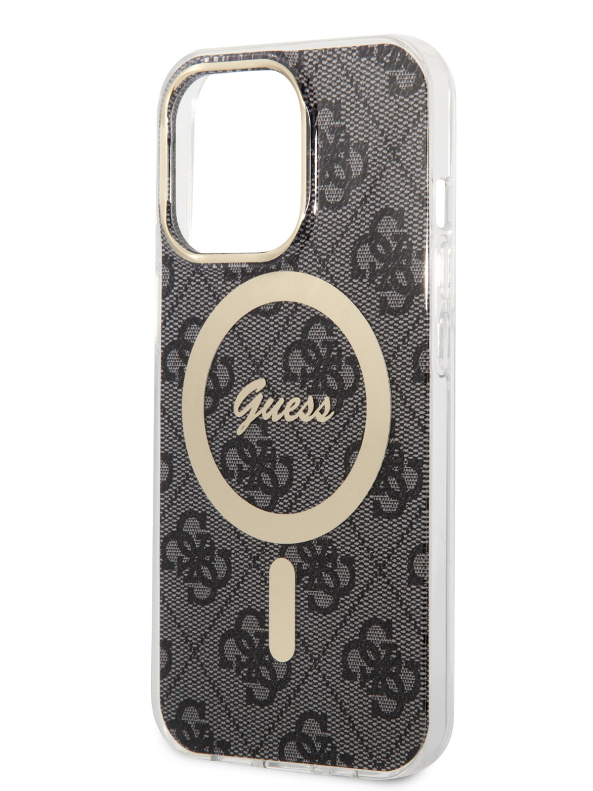 Guess для iPhone 13 Pro чехол MagSafe PC/TPU 4G Hard Black/Gold