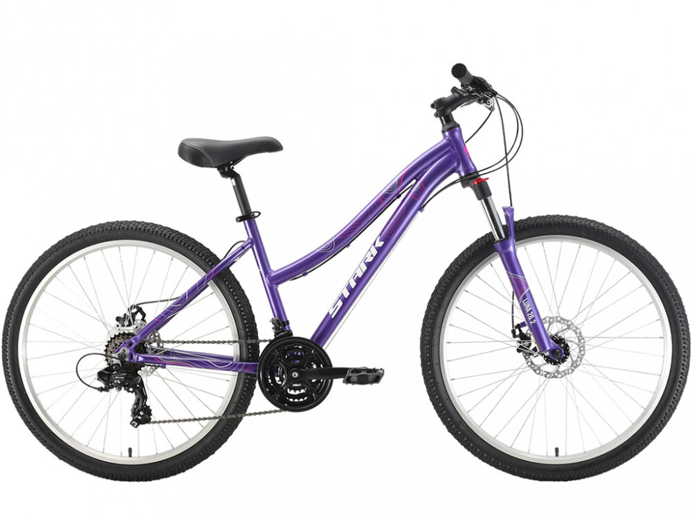 Велосипед Stark'22 Luna 26.2 D м (рама 16", фиолетовый/серебристый)