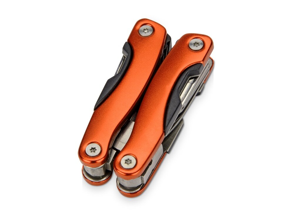 Мультиинструмент-пассатижи «Путешественник», универсальный с чехлом, цвет оранжевый/черный