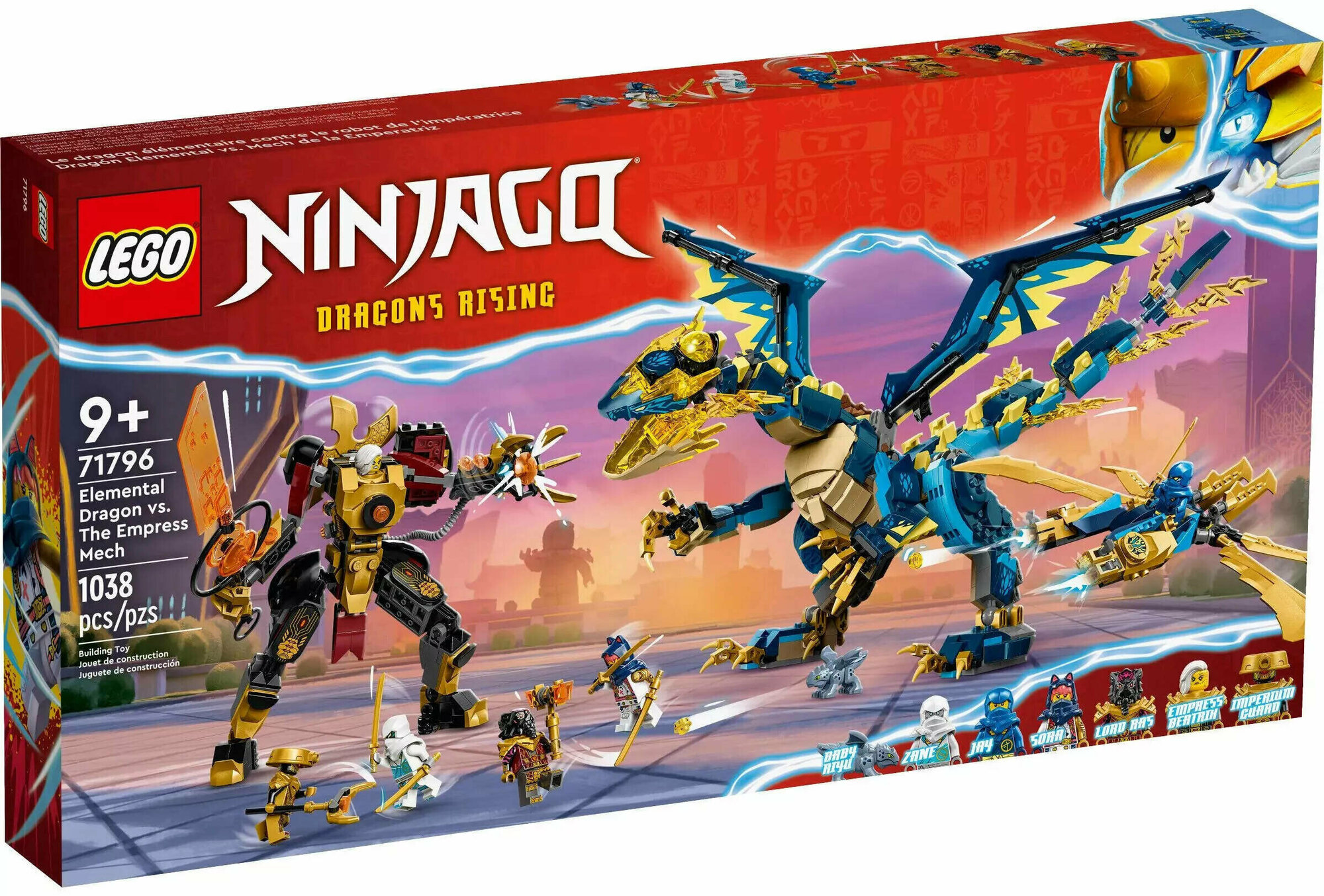 Конструктор LEGO Ninjago 71796 Стихийный дракон против боевого робота императрицы