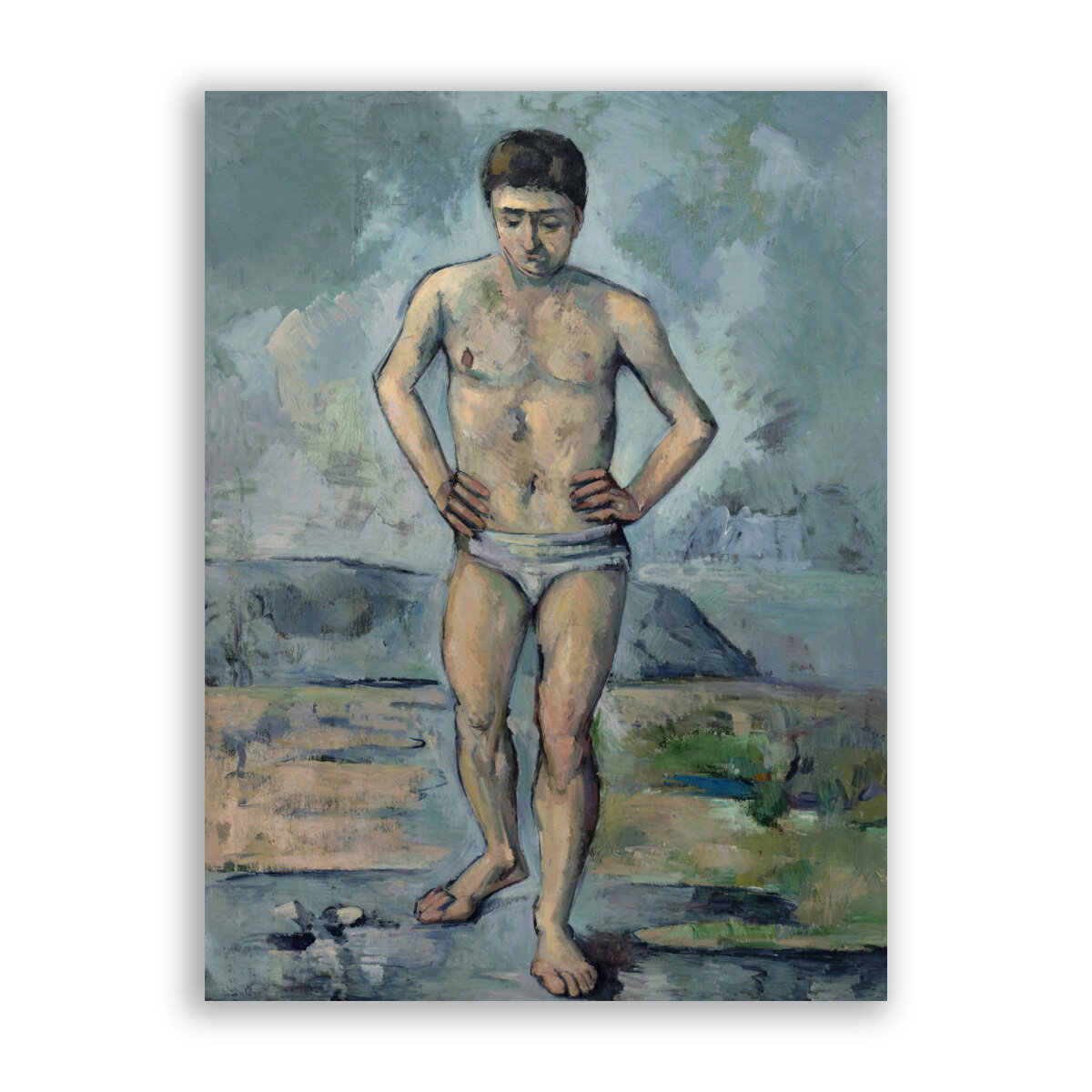 Картина на холсте, репродукция / Сезанн Поль - Купальщица / Размер 60 x 80 см